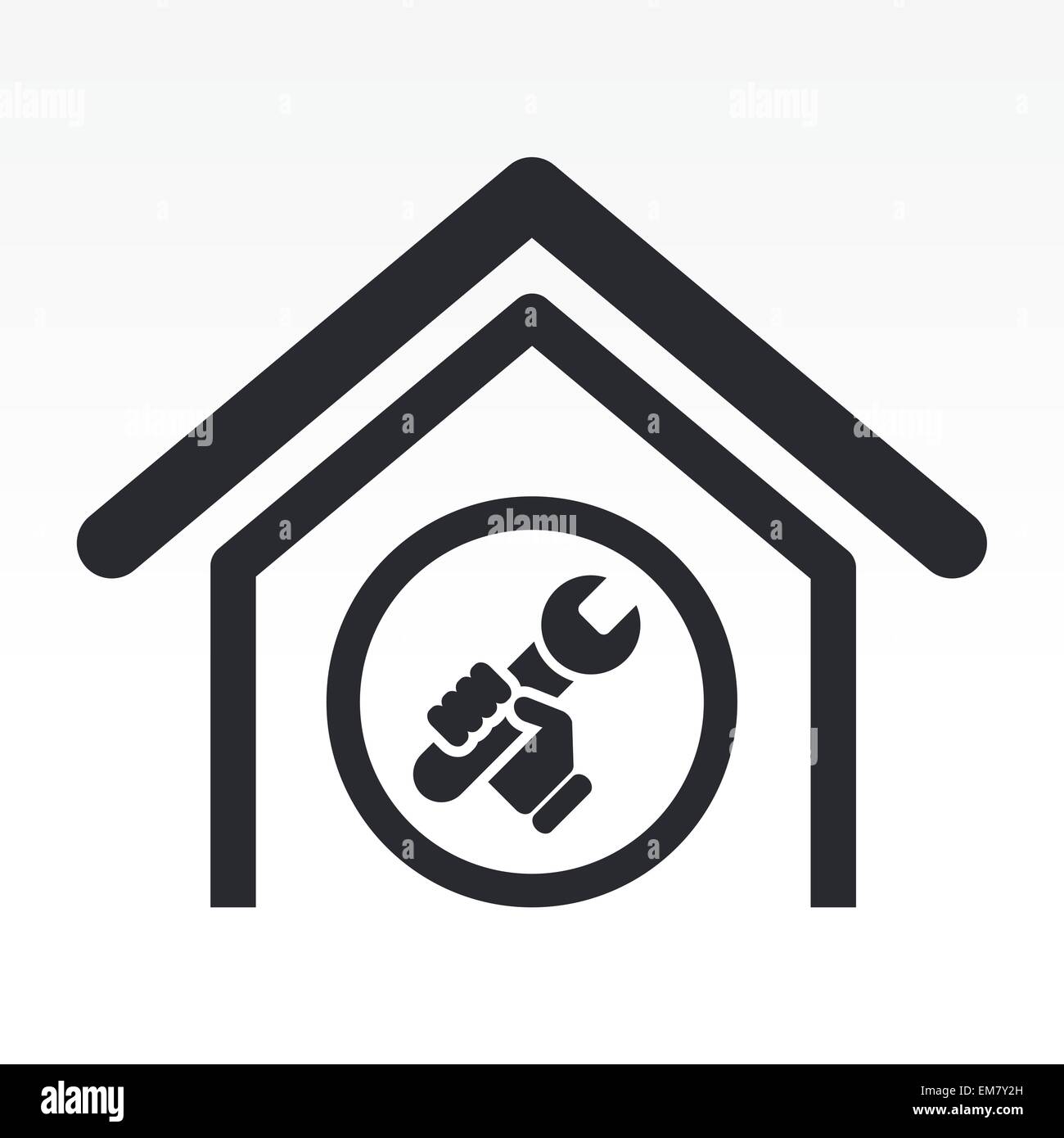 Vector illustration of isolated home bricolage icon Stock Vector Image ...