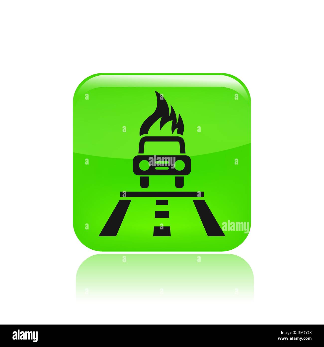 Vector illustration of single fire car icon Stock Vector Image & Art ...