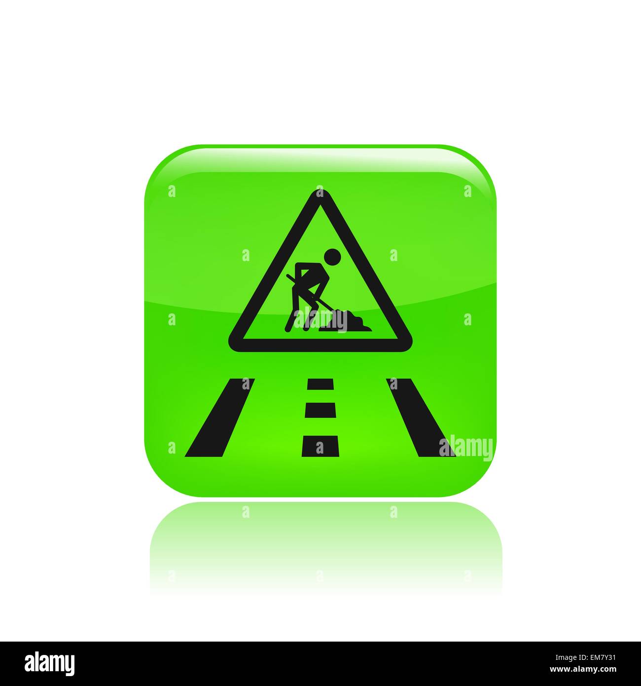 Vector illustration of single road work in progress icon Stock Vector ...