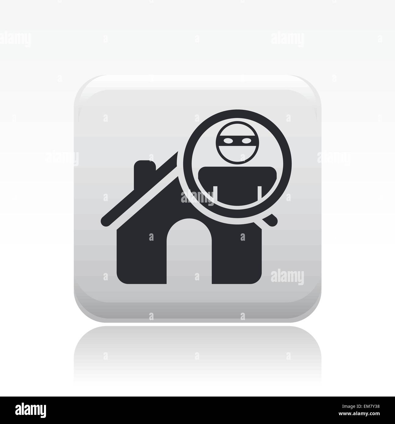 Vector illustration of single home thief icon Stock Vector Image & Art ...