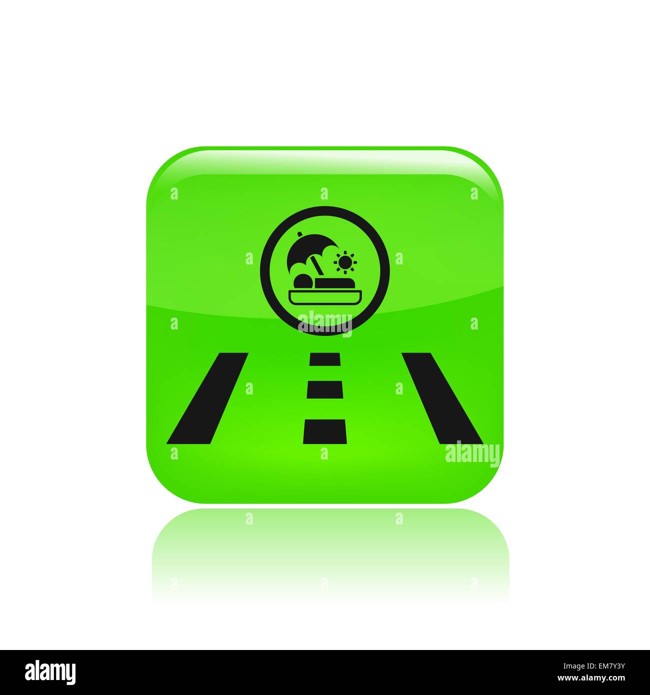 Vector illustration of single road icon Stock Vector Image & Art - Alamy