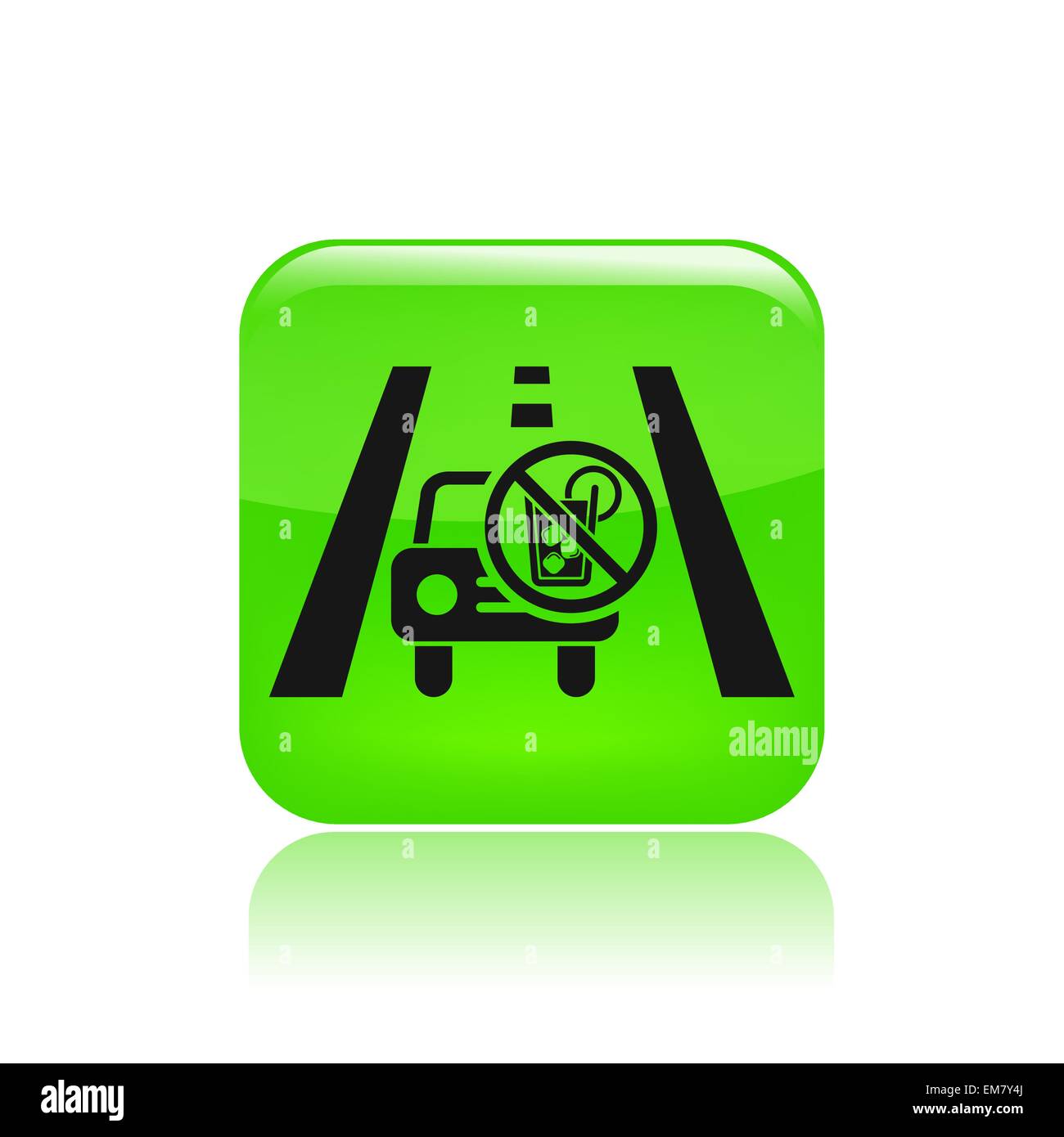 Vector illustration of single drive not drunk icon Stock Vector Image ...