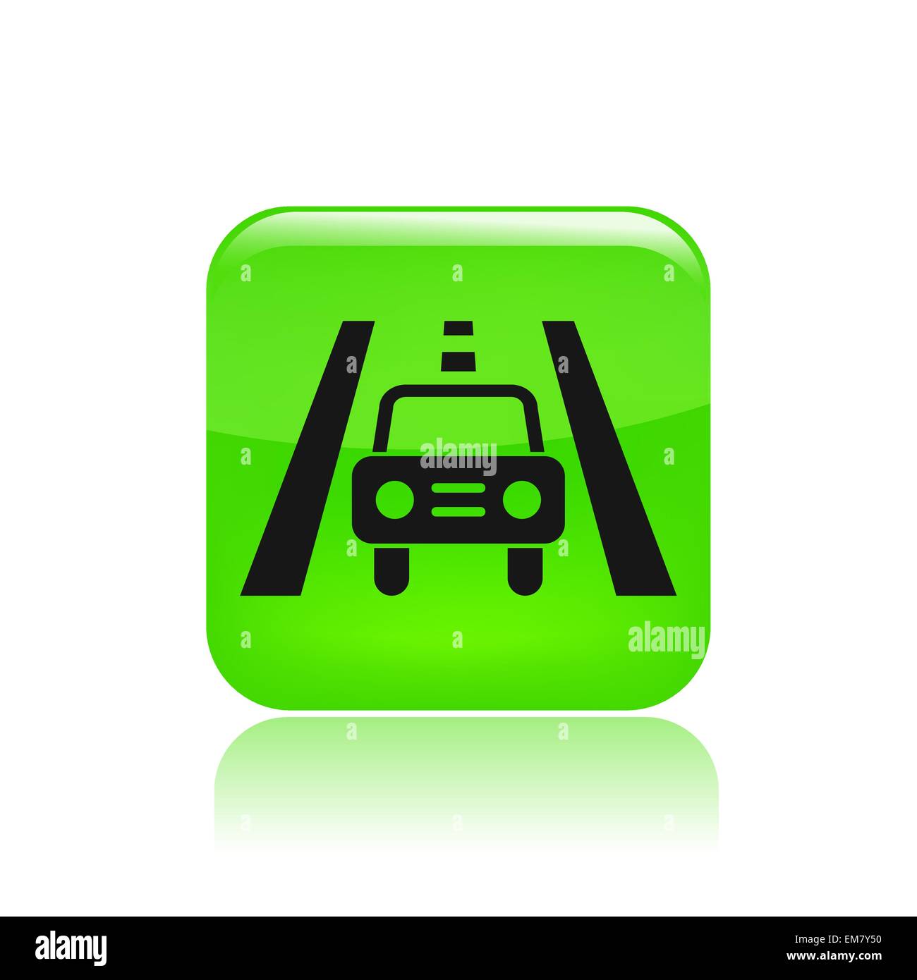 Vector illustration of single road car icon Stock Vector Image & Art ...