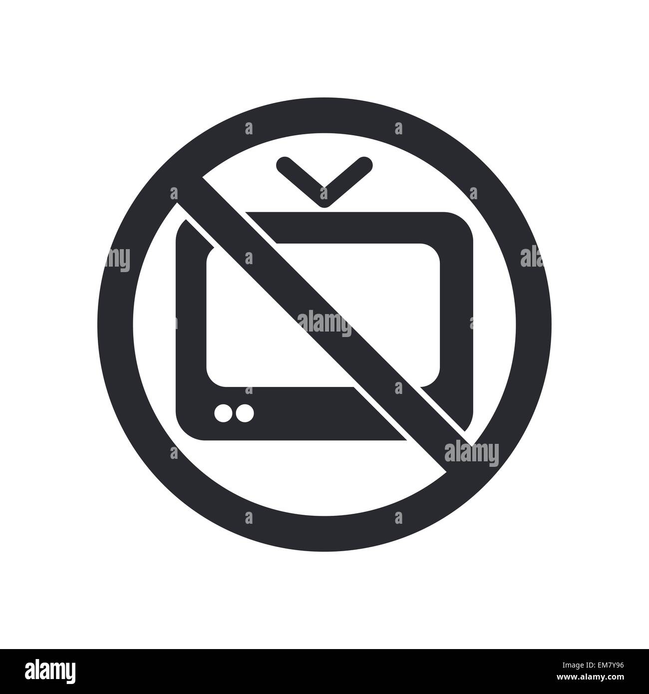 Vector illustration of isolated forbidden TV icon Stock Vector Image ...