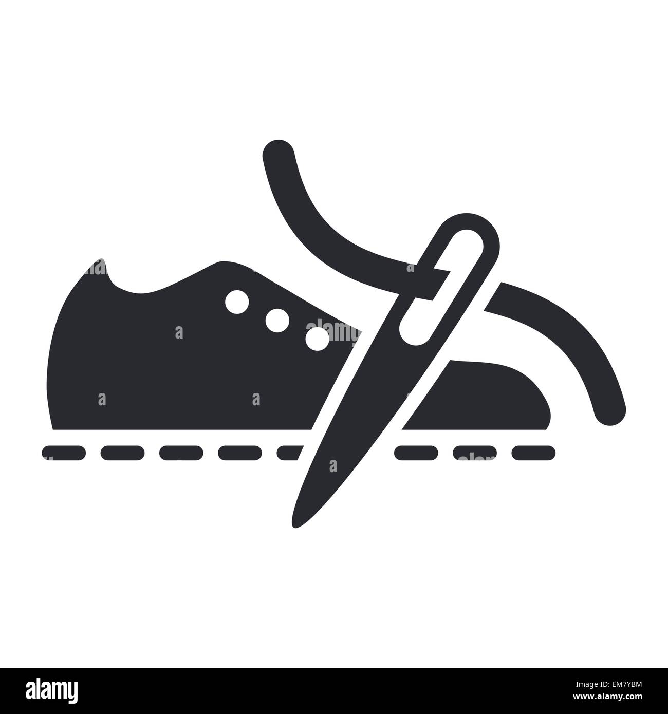 Vector illustration of single isolated shoe production icon Stock ...