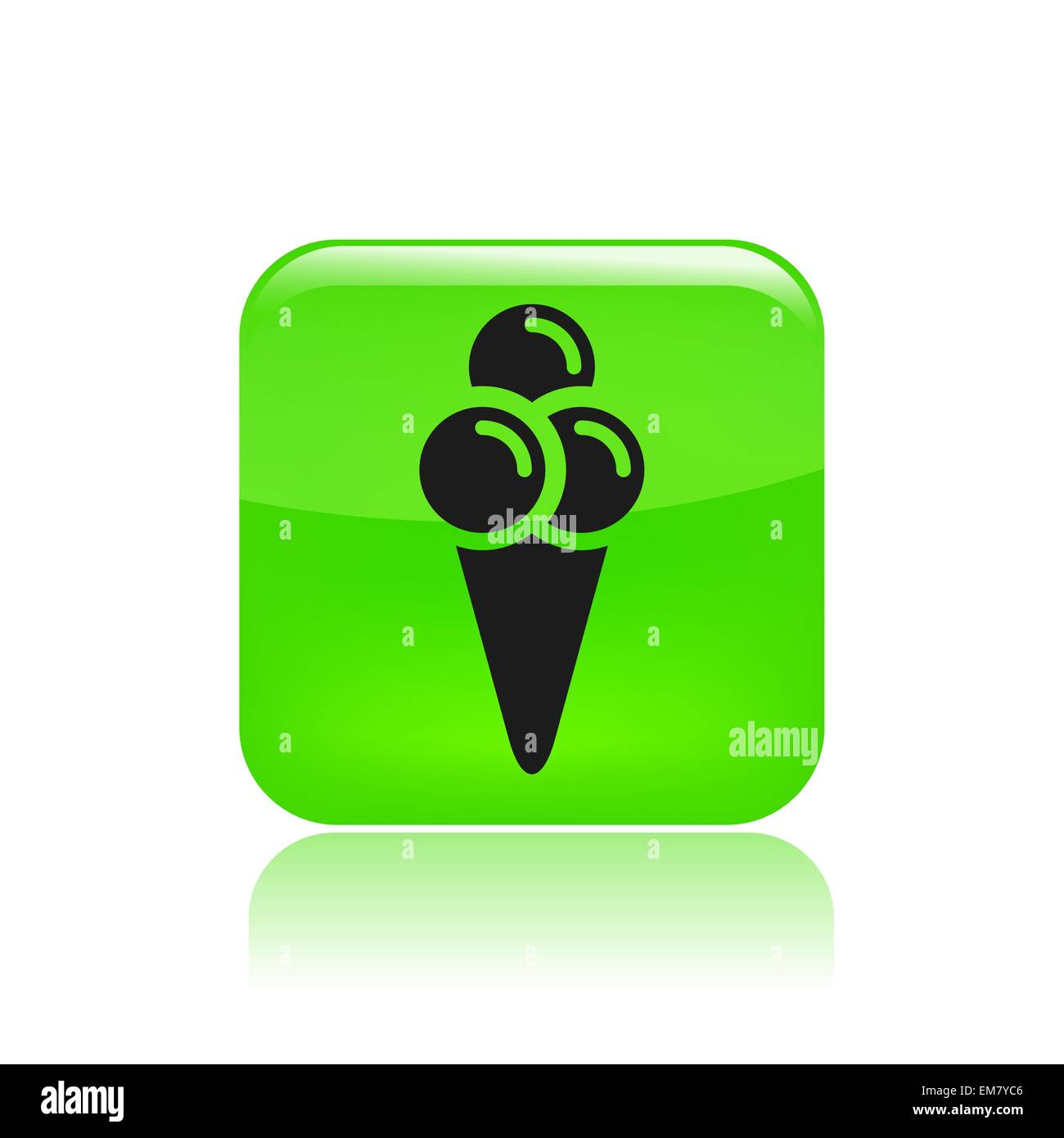 Vector illustration of single ice-cream icon Stock Vector Image & Art ...