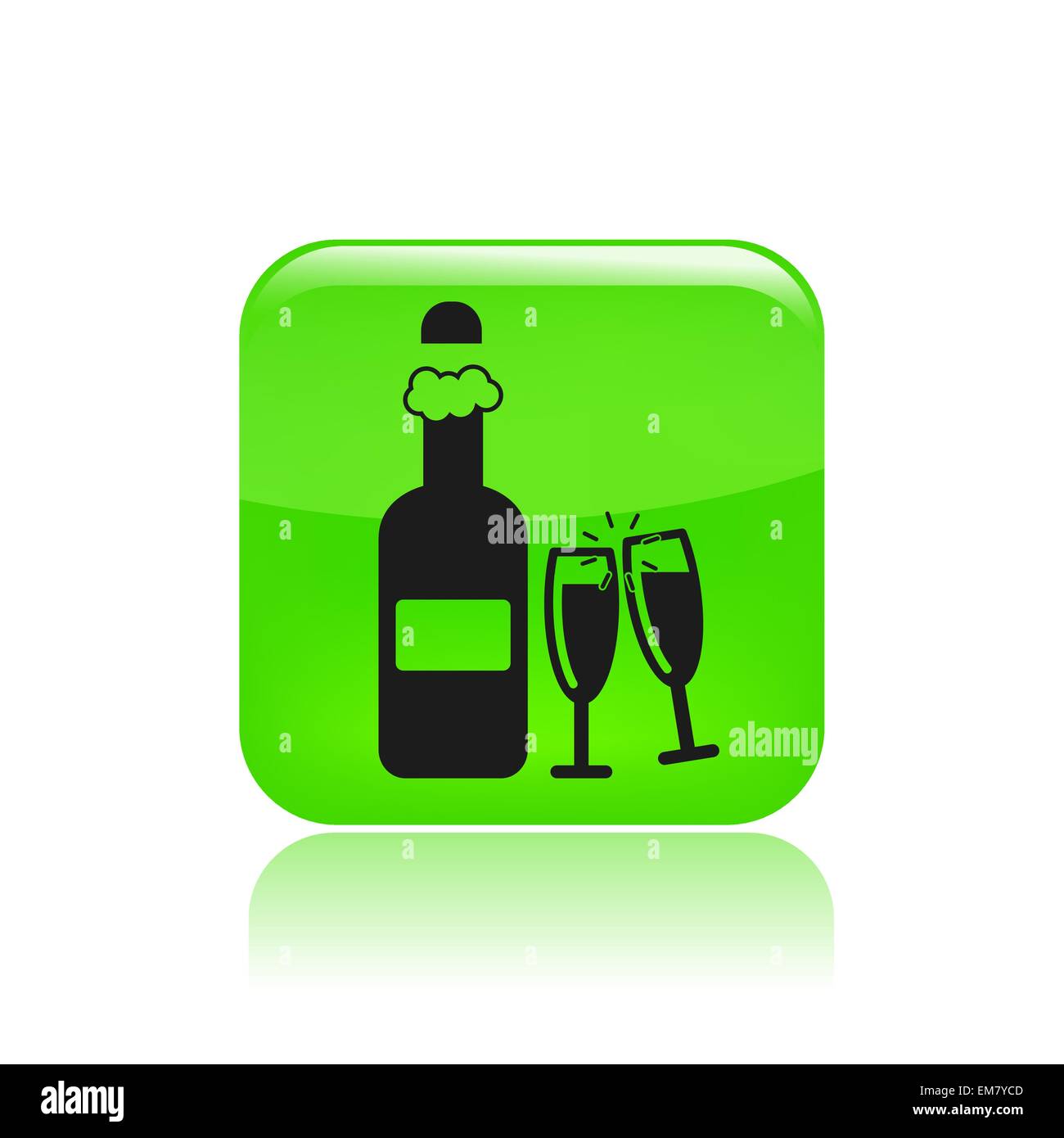 Vector illustration of single bottle party icon Stock Vector Image ...