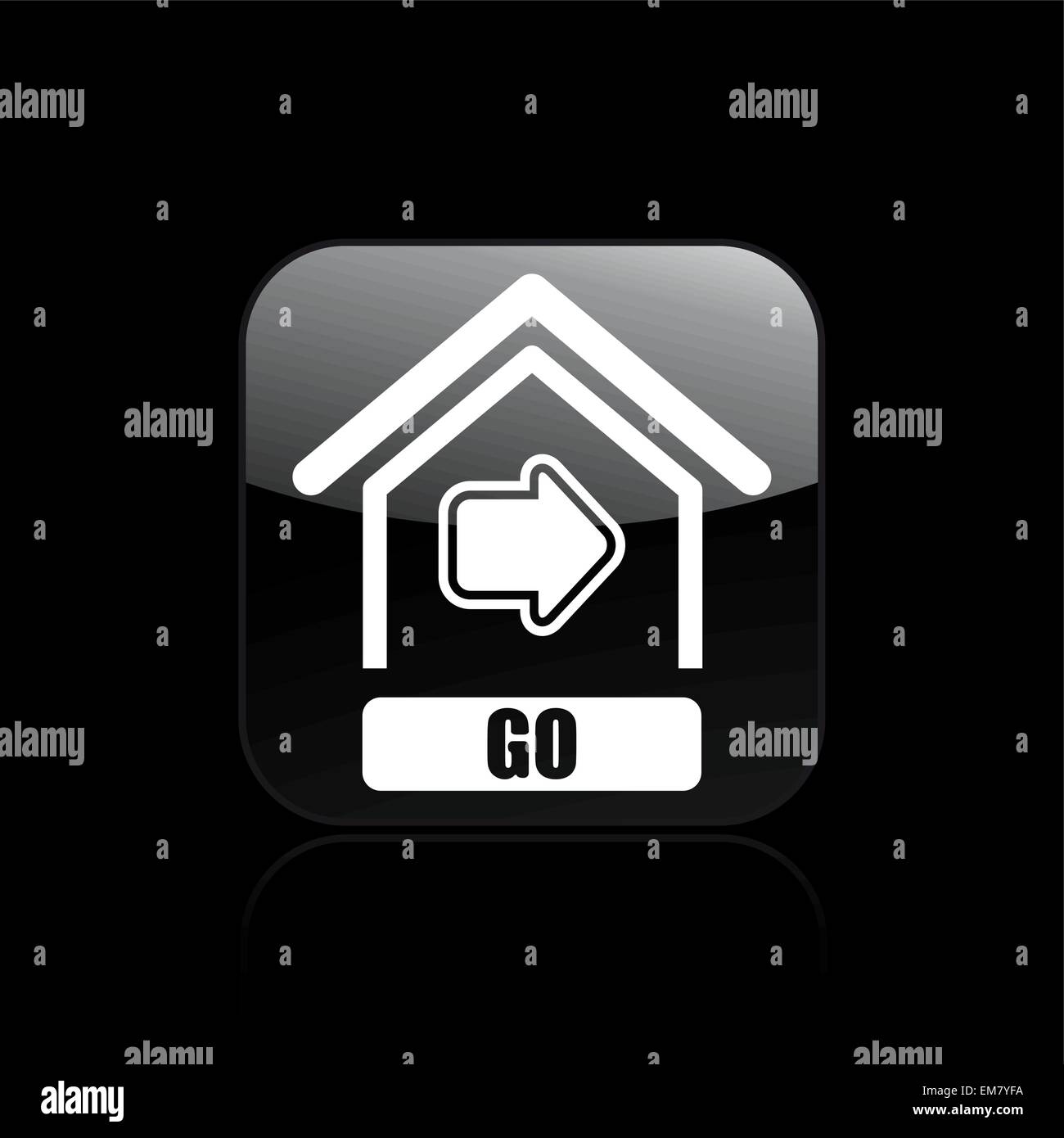 Vector illustration of single go button icon Stock Vector Image & Art ...