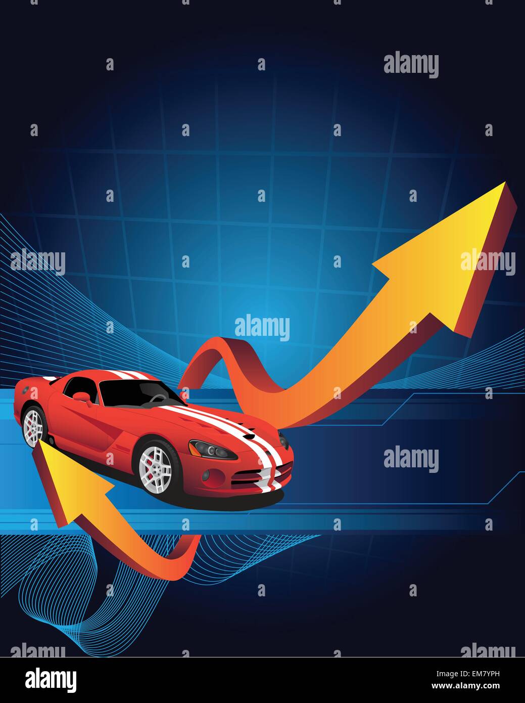 Red car on the abstract background Stock Vector Image & Art - Alamy