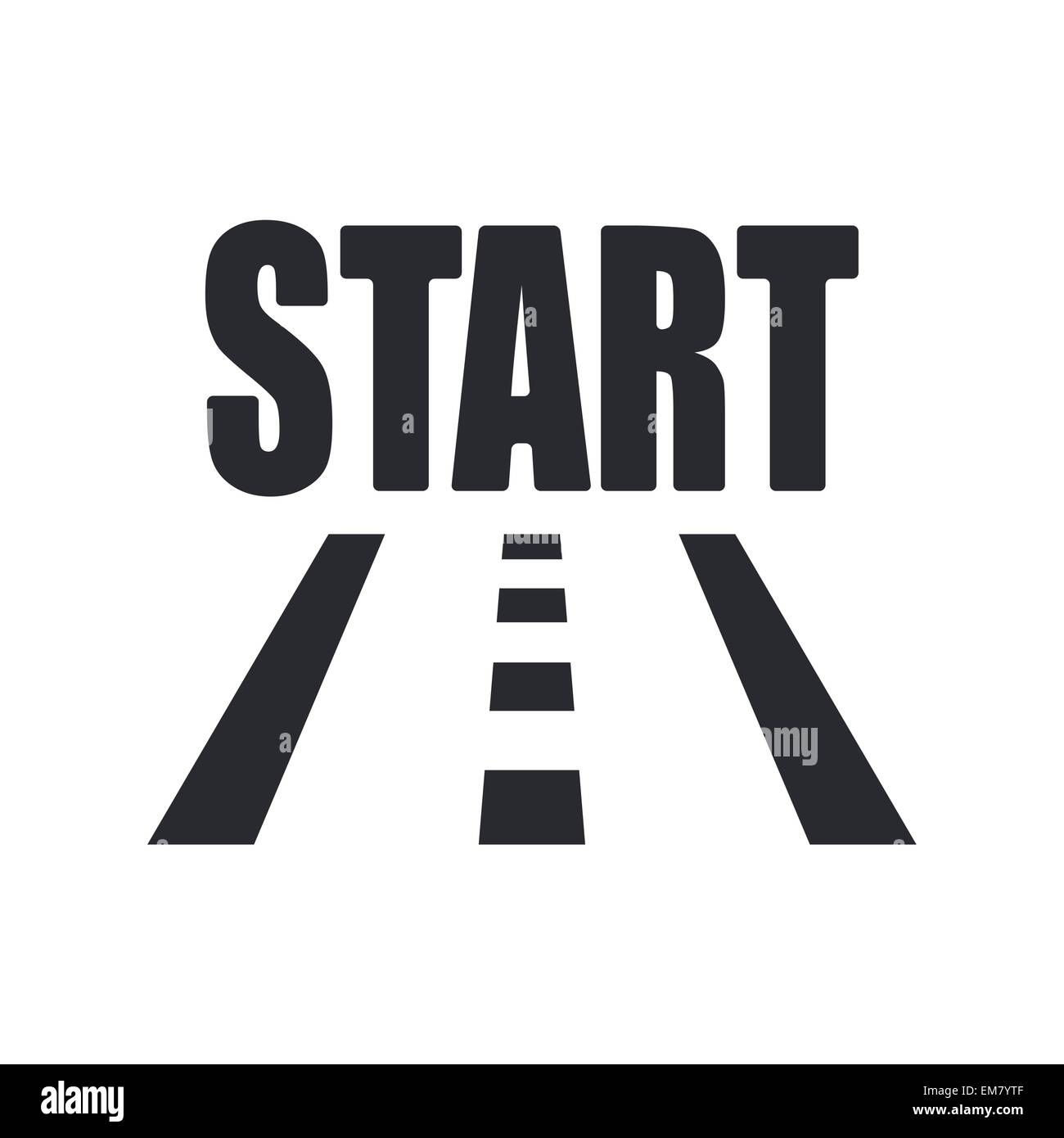 Vector illustration of isolated start icon Stock Vector Image & Art - Alamy