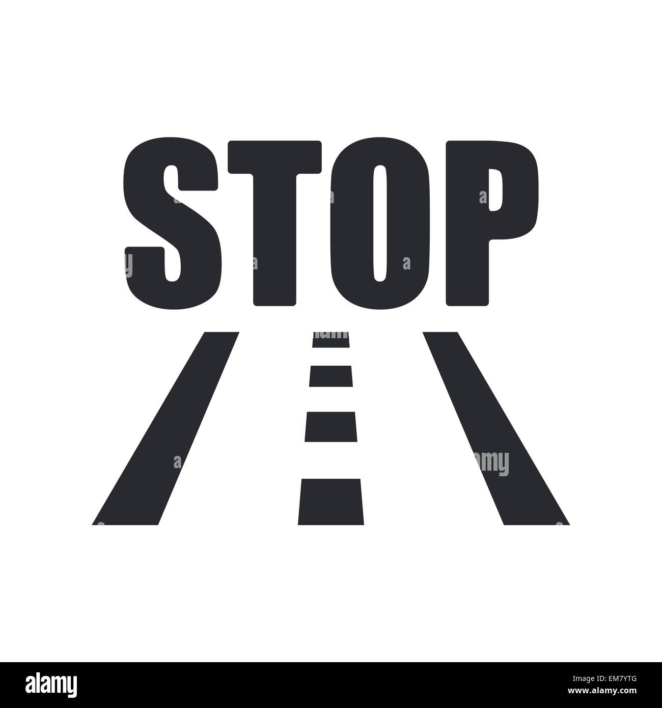 Vector illustration of isolated stop icon Stock Vector Image & Art - Alamy