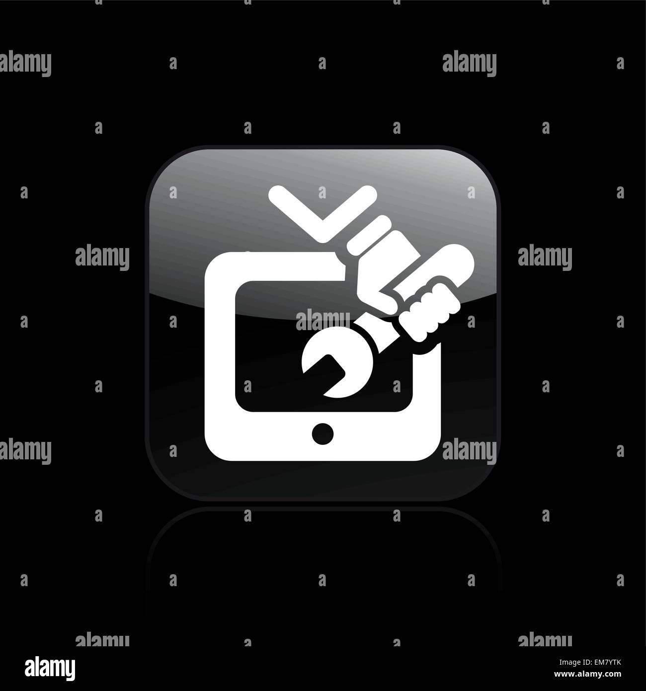 Vector illustration of single tv repair icon Stock Vector Image & Art ...