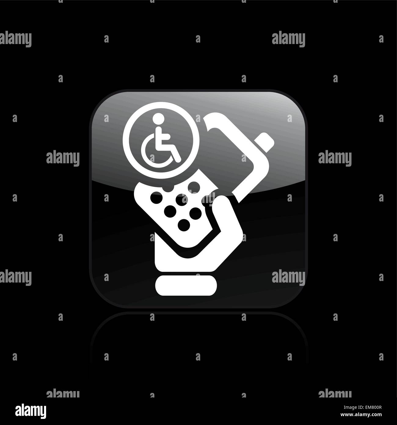 Vector illustration of single handicap phone icon Stock Vector Image ...