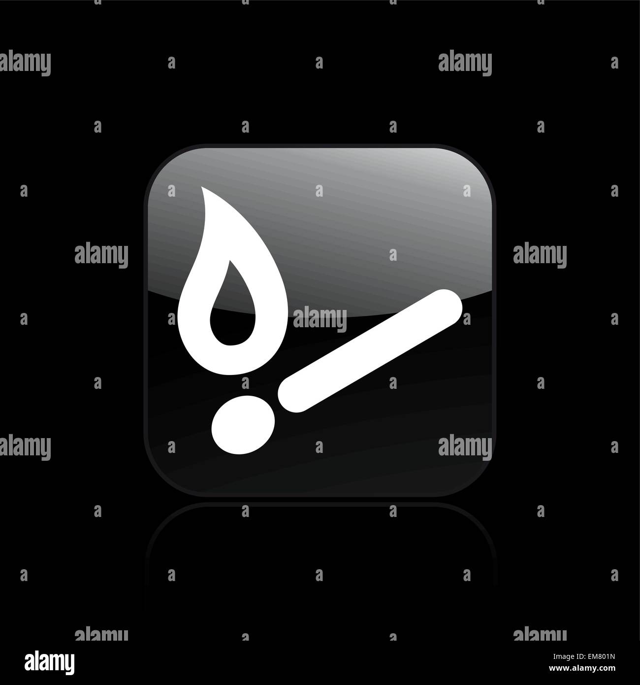Vector illustration of single fire icon Stock Vector Image & Art - Alamy