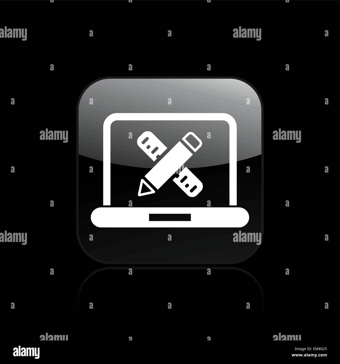 Vector illustration of single computer design icon Stock Vector Image ...