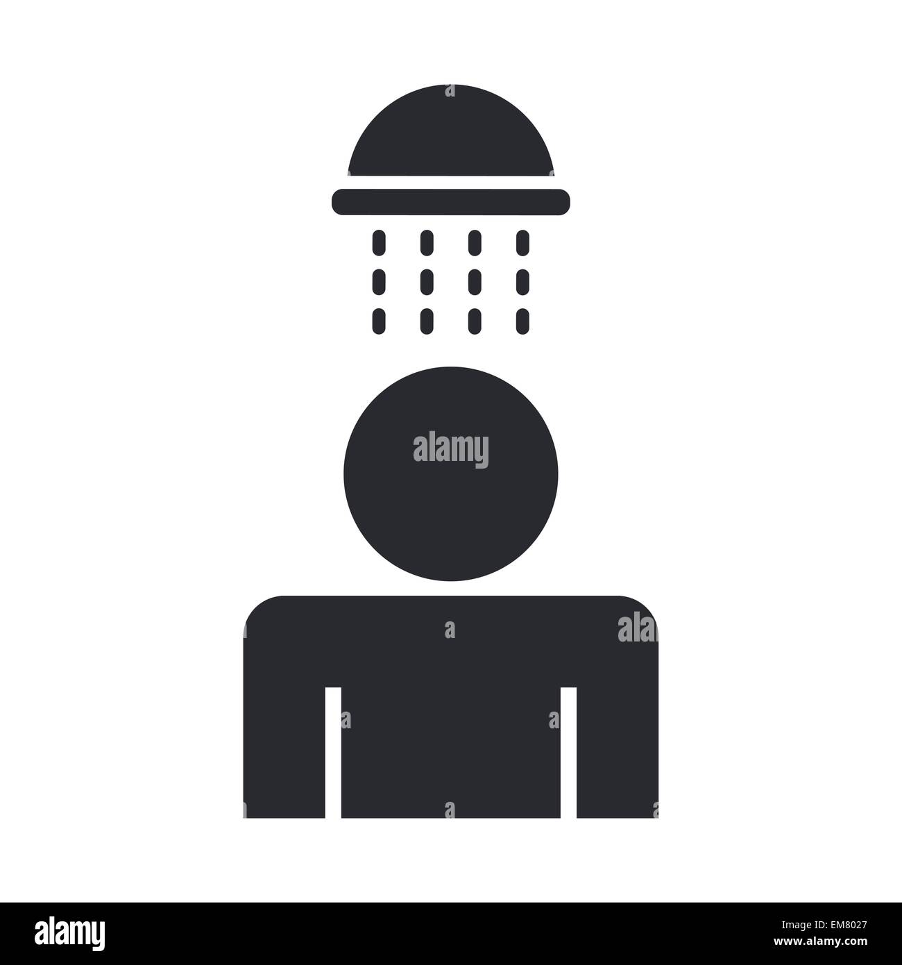 Vector illustration of single isolated shower icon Stock Vector Image ...