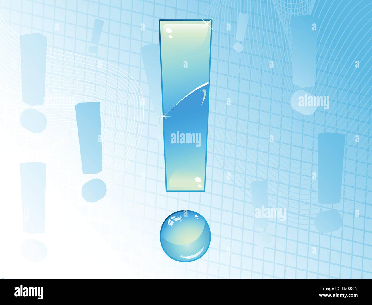 Blue and Glossy Exclamation Mark Background Stock Vector Image & Art ...