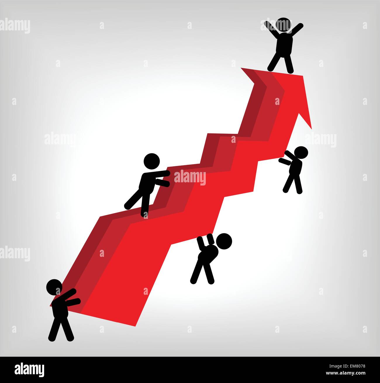 vector image of red arrow line graph Stock Vector Image & Art - Alamy