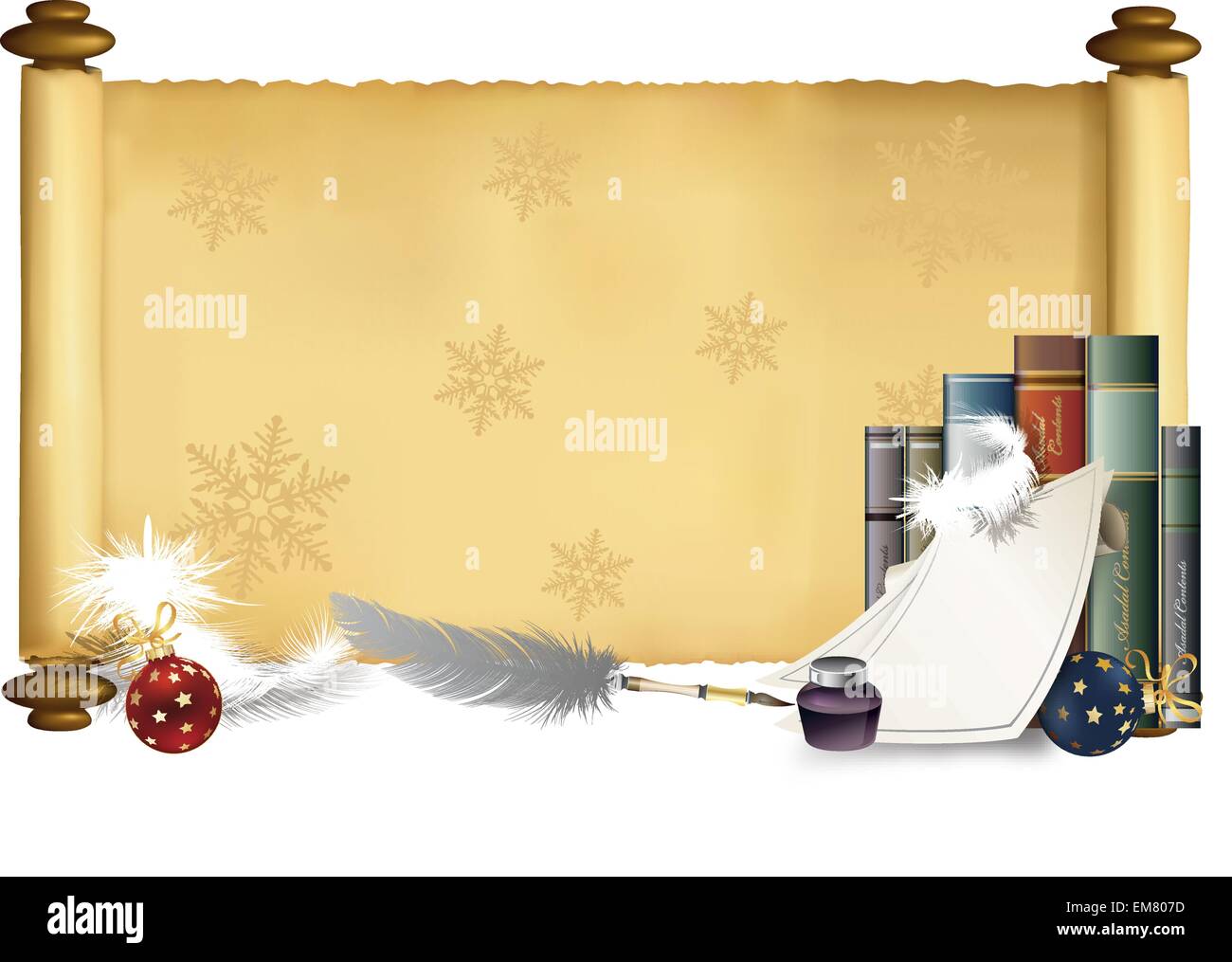 vector christmas theme in scroll Stock Vector Image & Art - Alamy