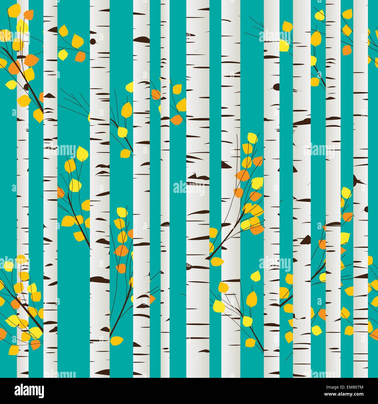 Birch forest Stock Vector Images - Alamy