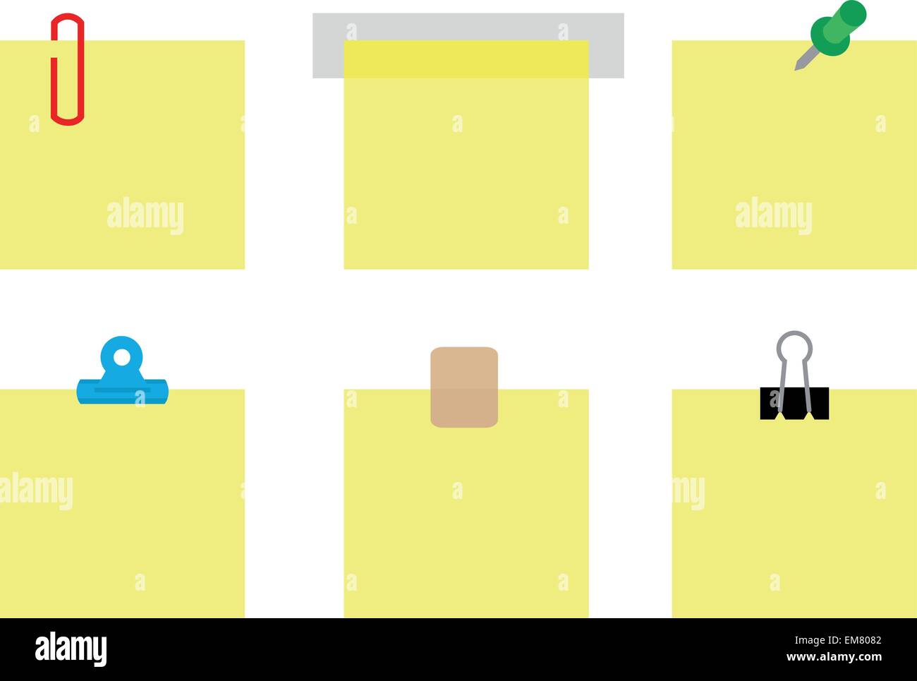 White post it notes Stock Vector Images - Alamy