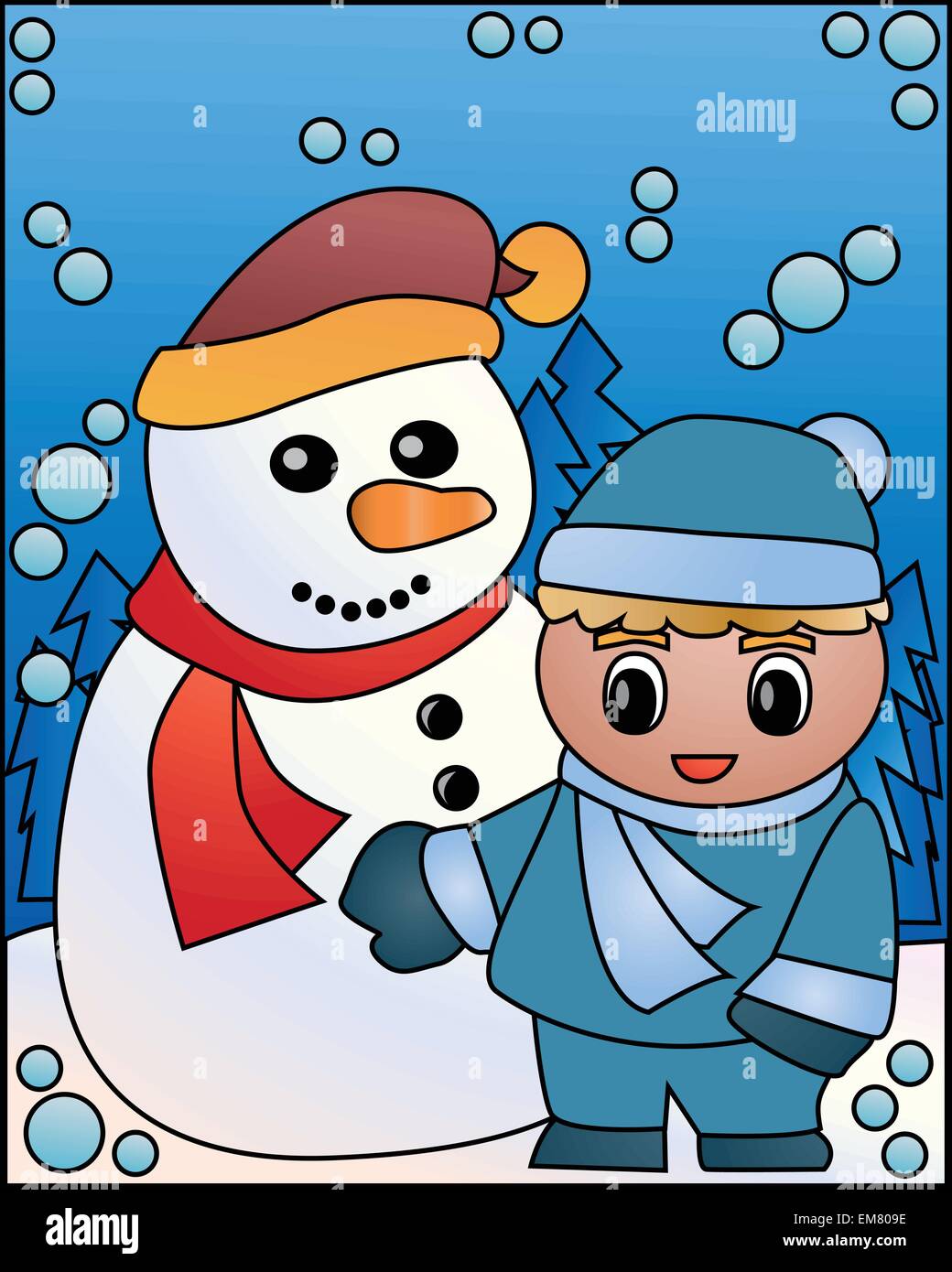 snowman clip art Stock Vector Image & Art - Alamy