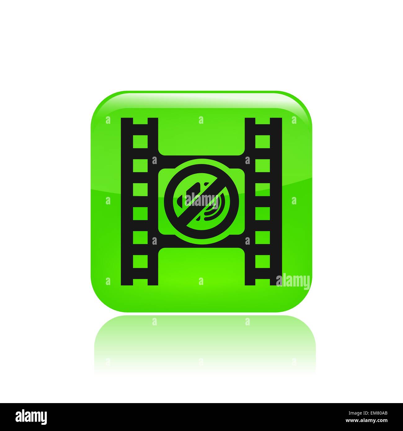 Vector illustration of single video player icon Stock Vector Image ...