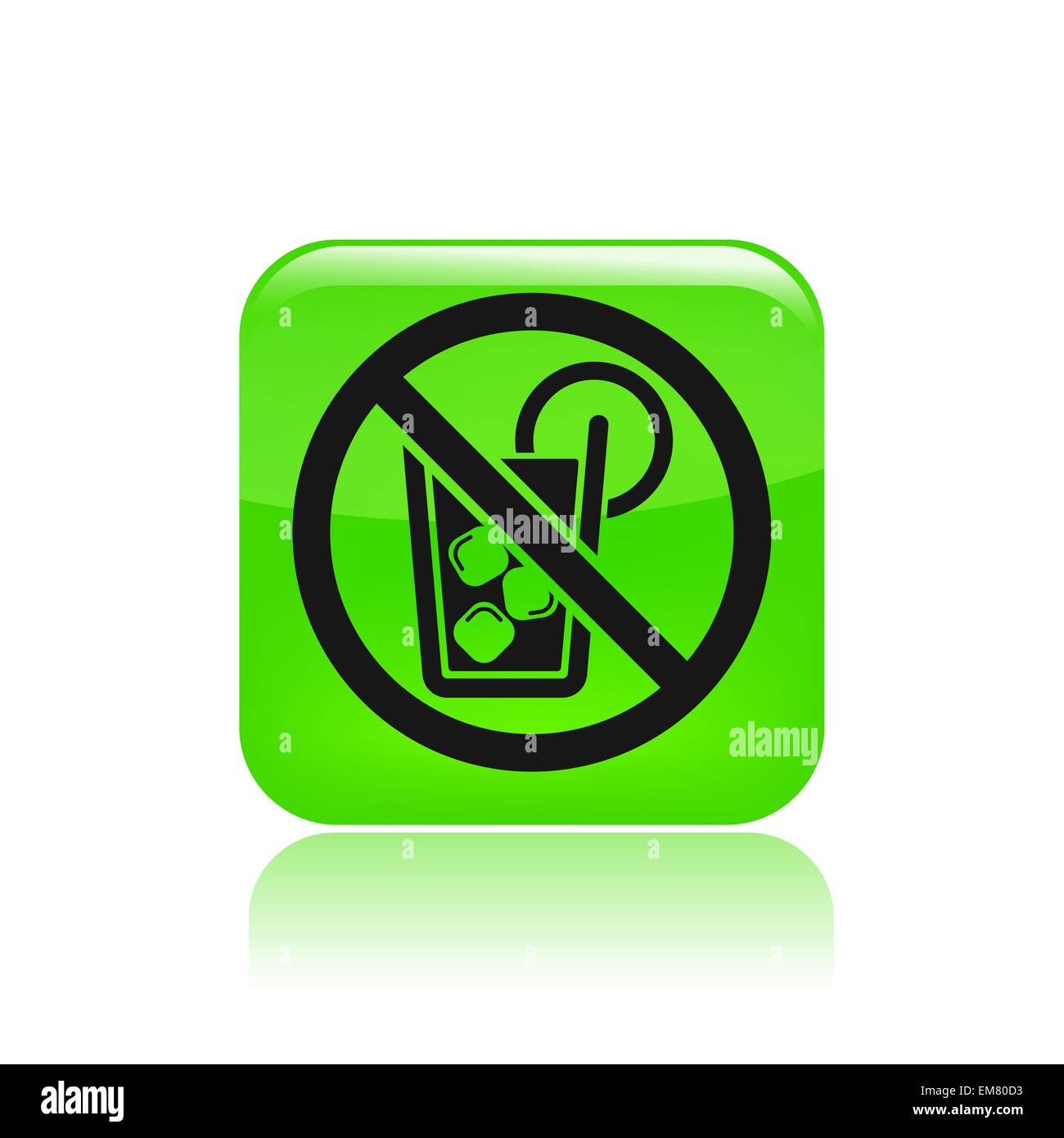 Vector illustration of single no drink icon Stock Vector Image & Art ...