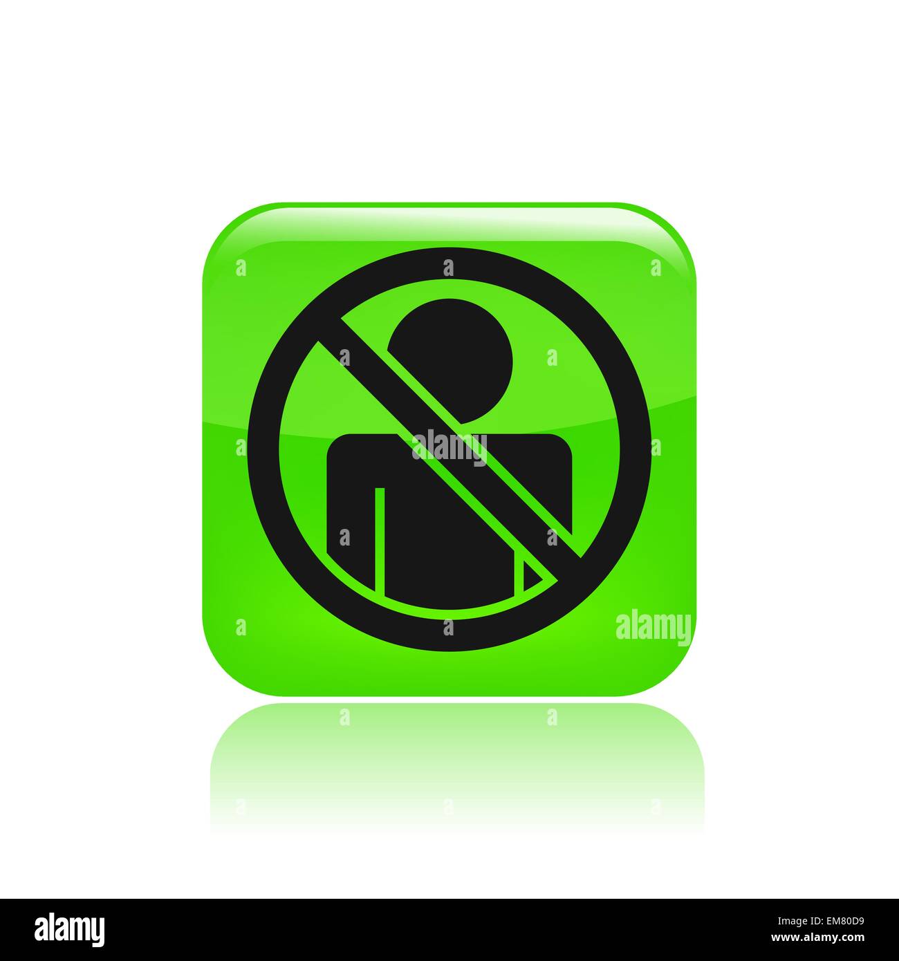 Vector illustration of single access forbidden icon Stock Vector Image ...