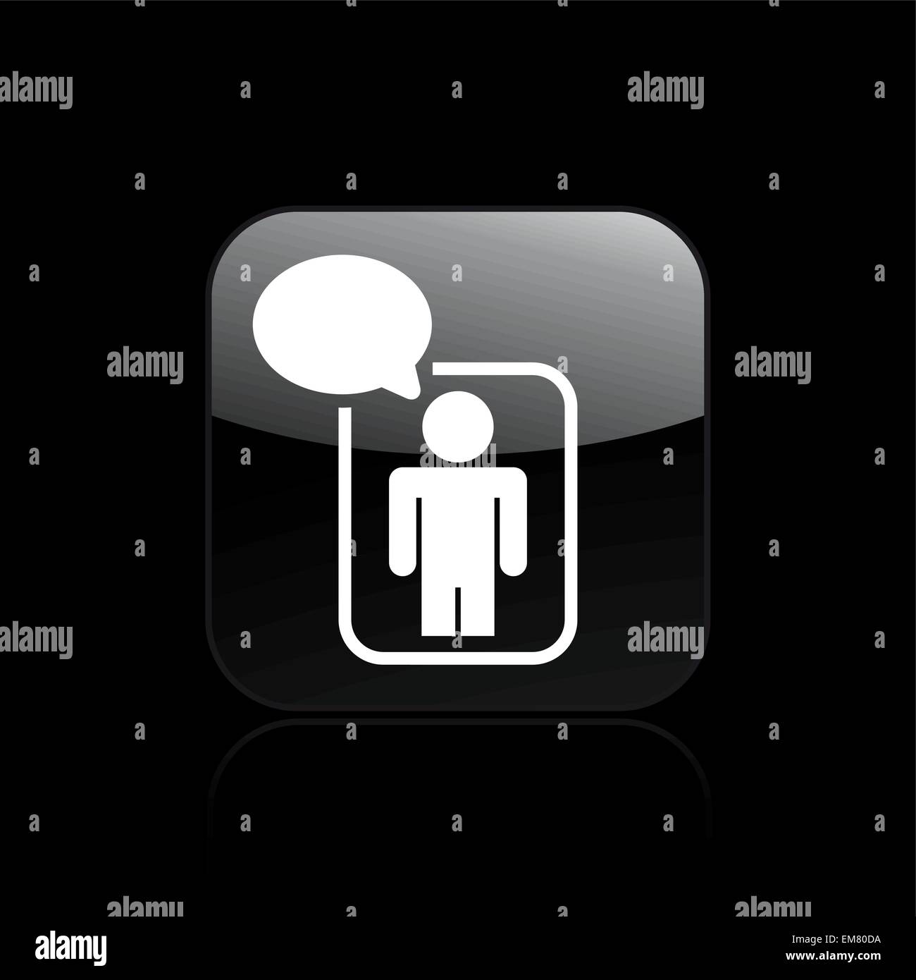 Vector illustration of single chat icon Stock Vector Image & Art - Alamy