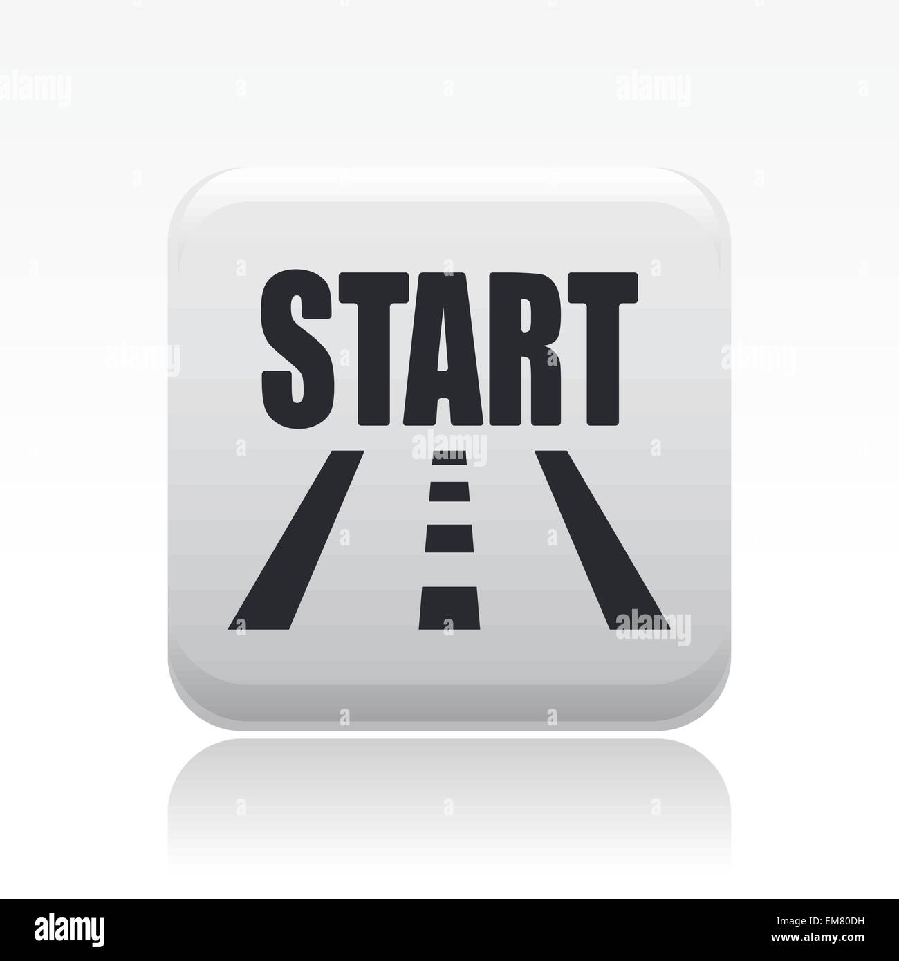 Vector illustration of isolated start road icon Stock Vector Image ...