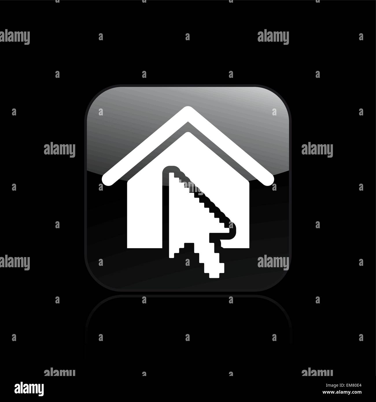 Vector illustration of single home pointer icon Stock Vector Image ...