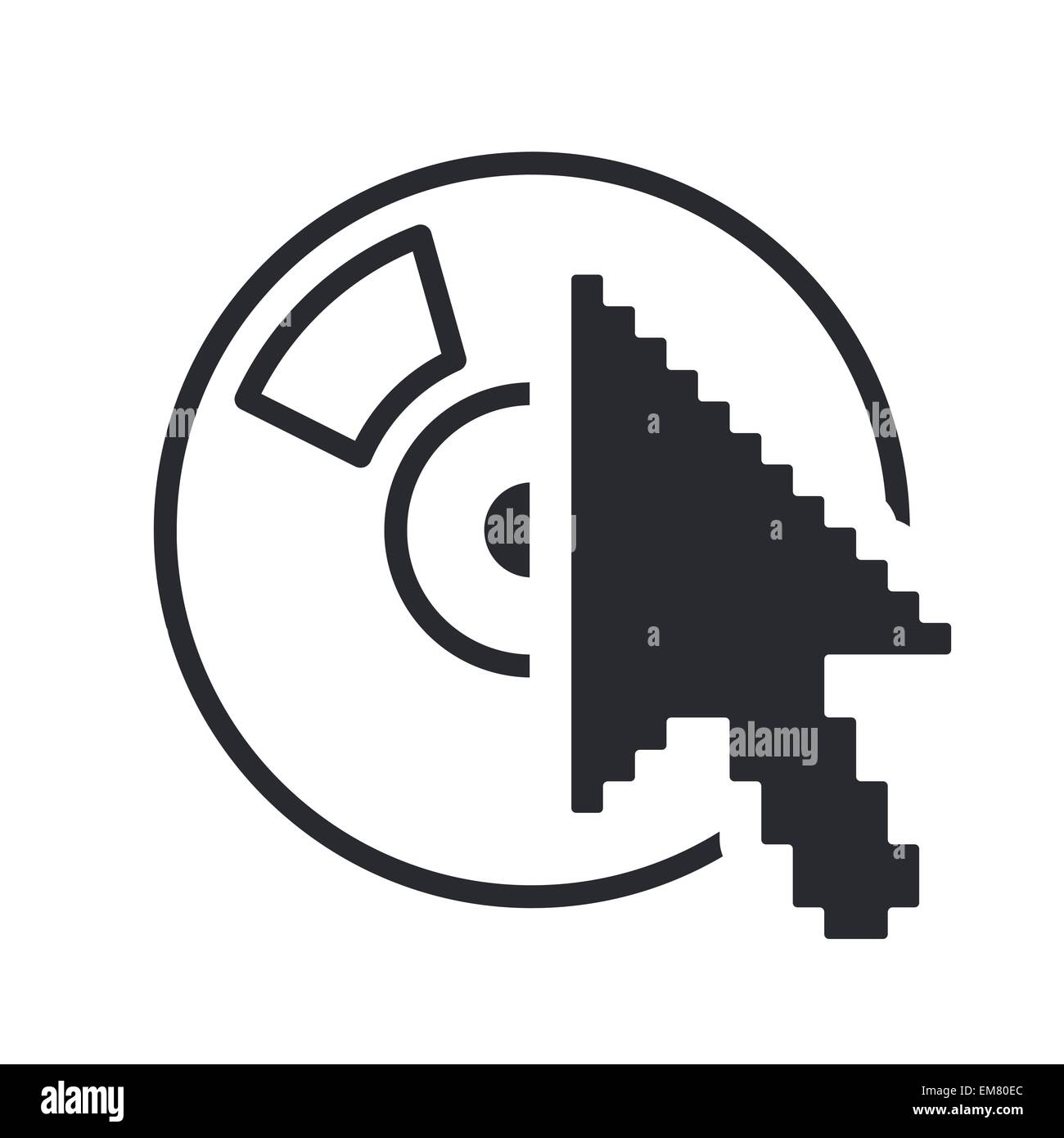 Vector illustration of single cd pointer icon Stock Vector Image & Art ...