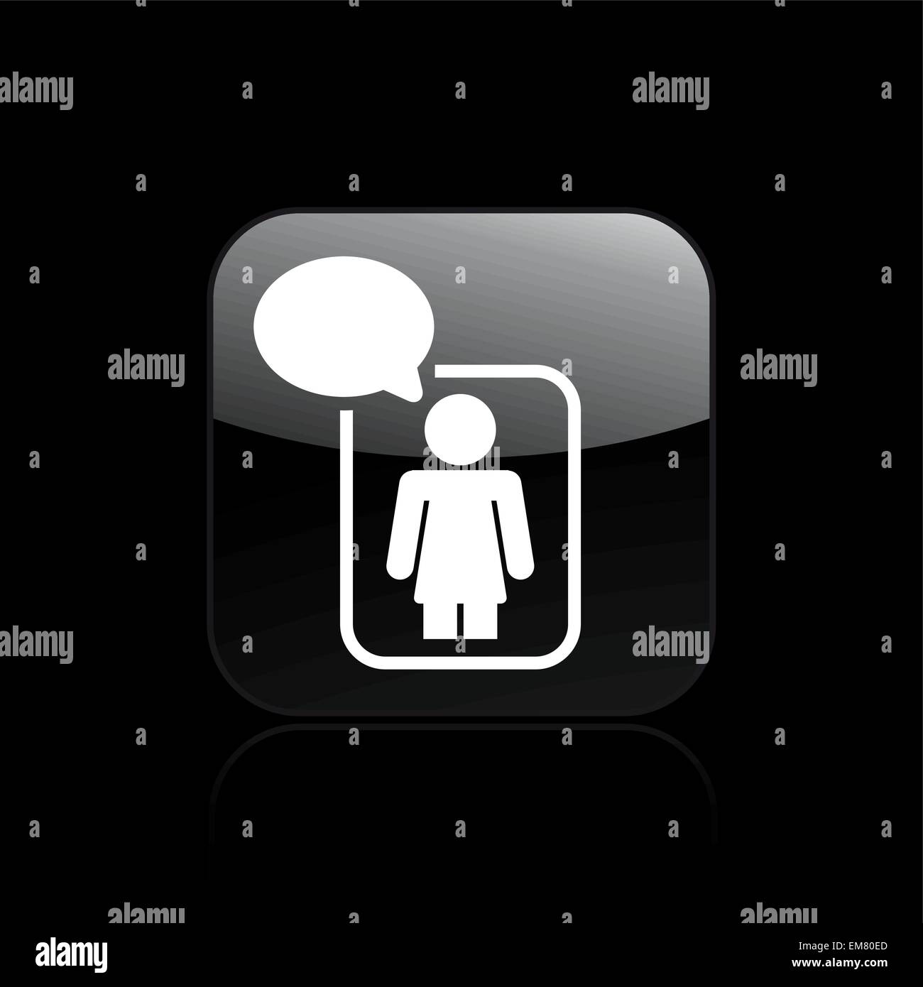 Vector illustration of single chat icon Stock Vector Image & Art - Alamy