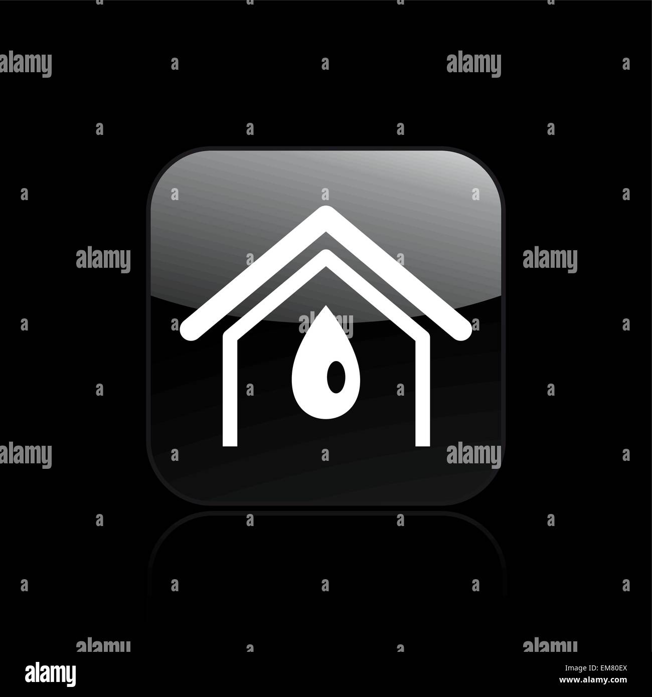 Vector illustration of single drop home icon Stock Vector Image & Art ...