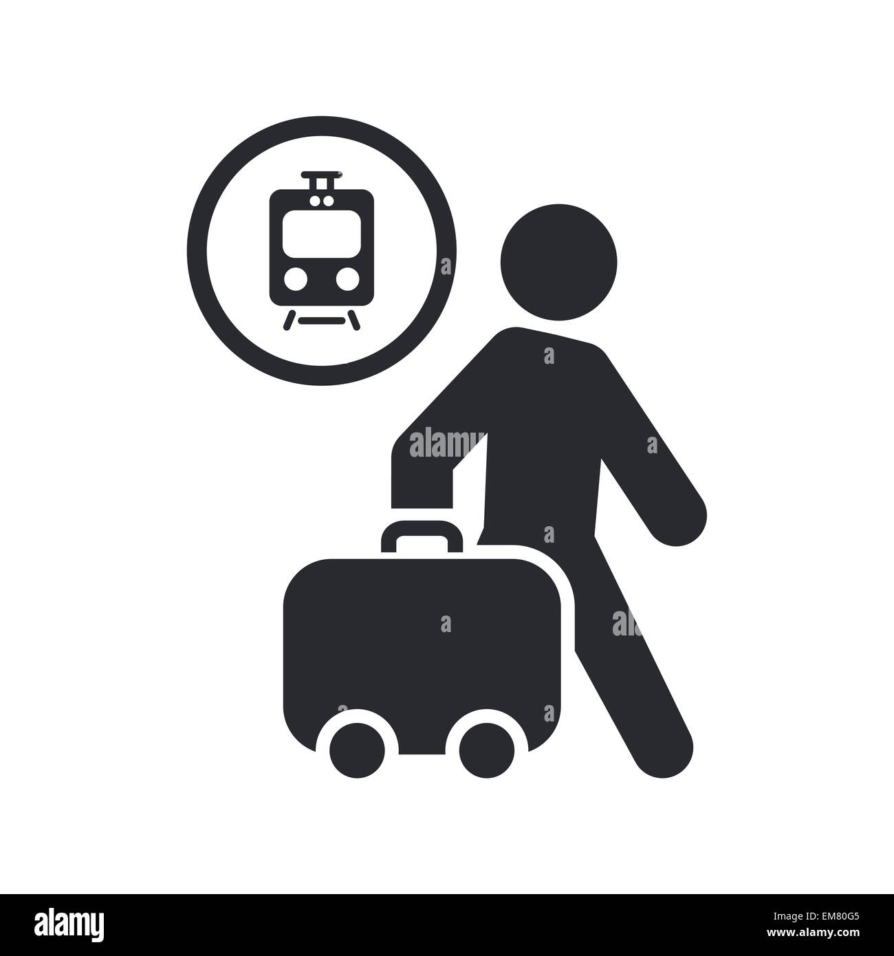 Vector illustration of isolated travel train icon Stock Vector Image ...