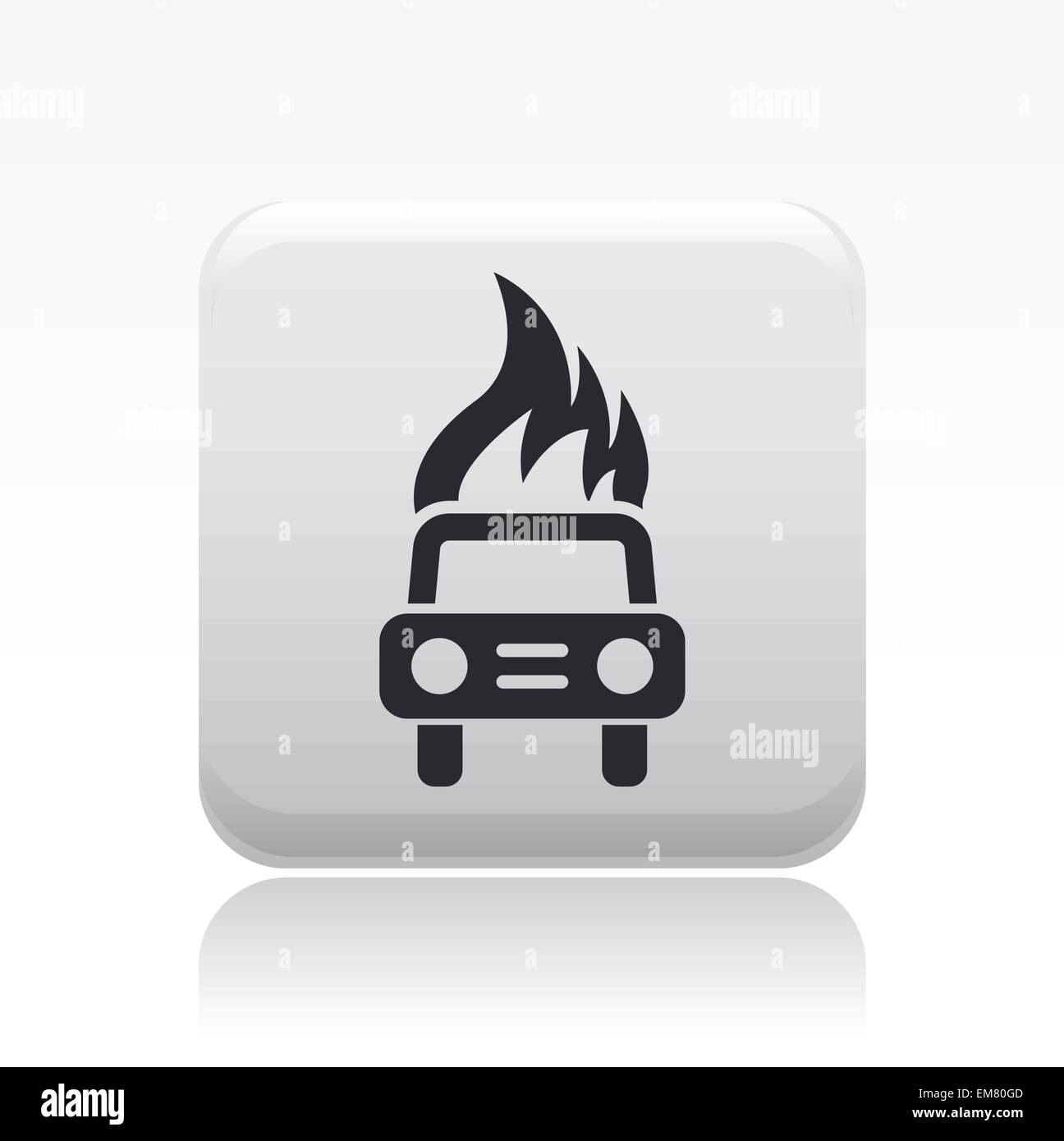 Vector illustration of isolated burning car icon Stock Vector Image ...
