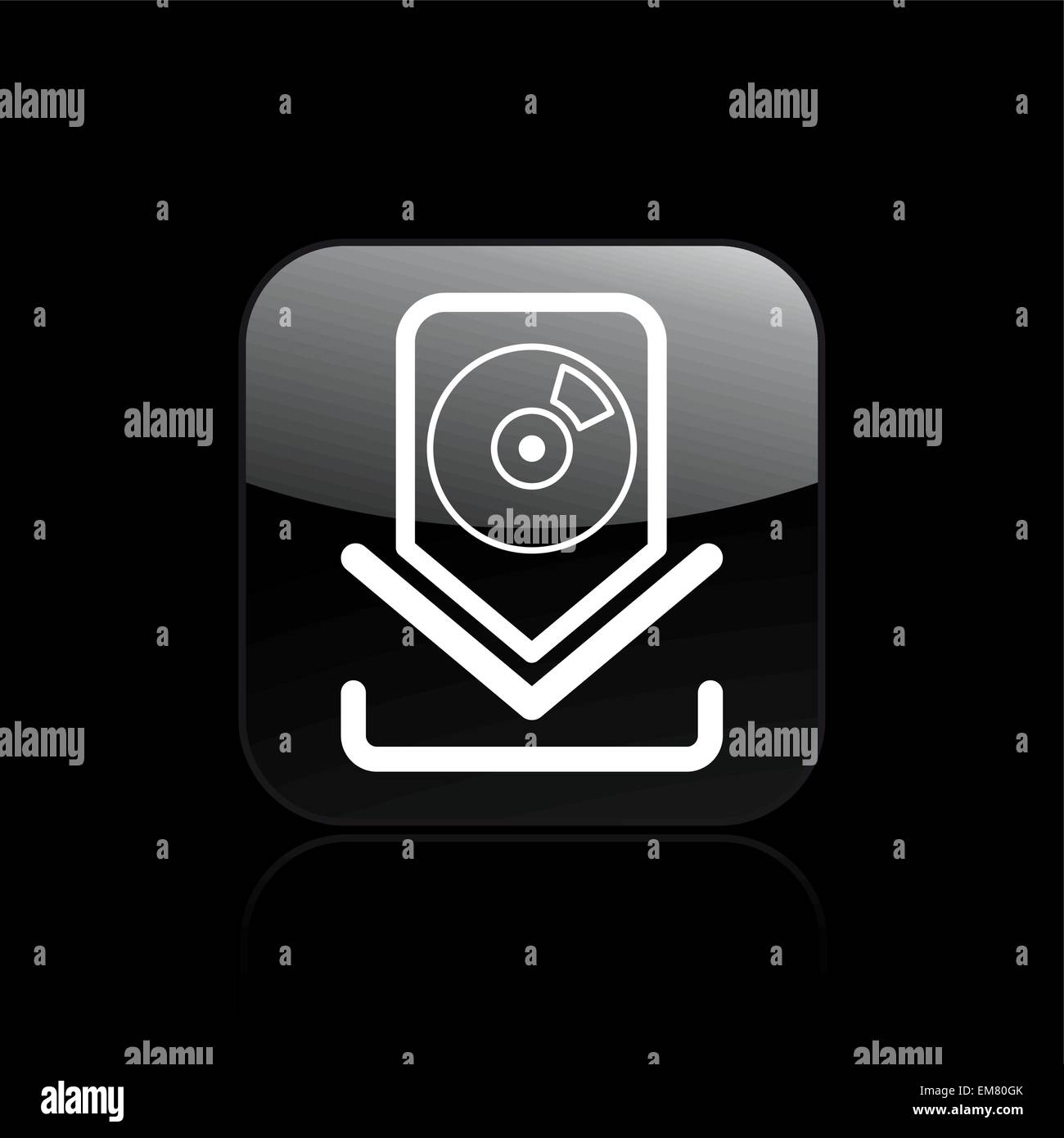 Vector illustration of single cd download icon Stock Vector Image & Art ...