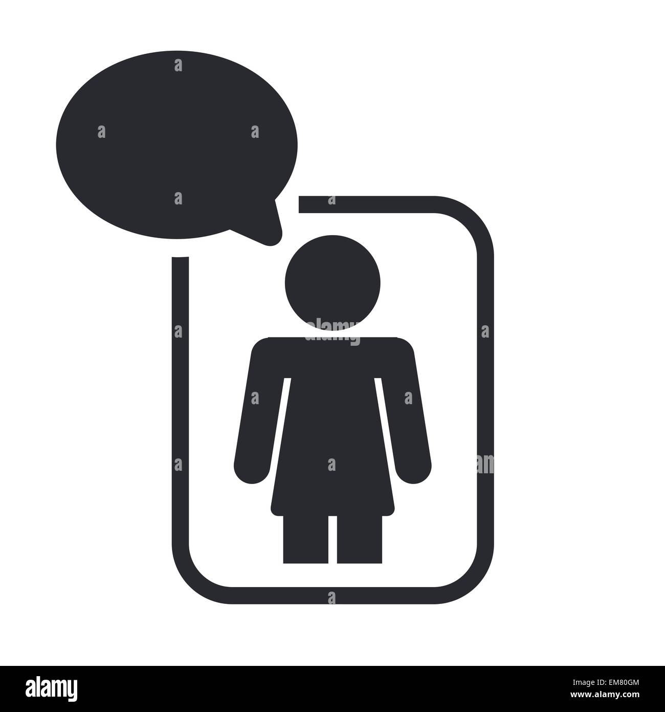 Vector illustration of isolated chat icon Stock Vector Image & Art - Alamy