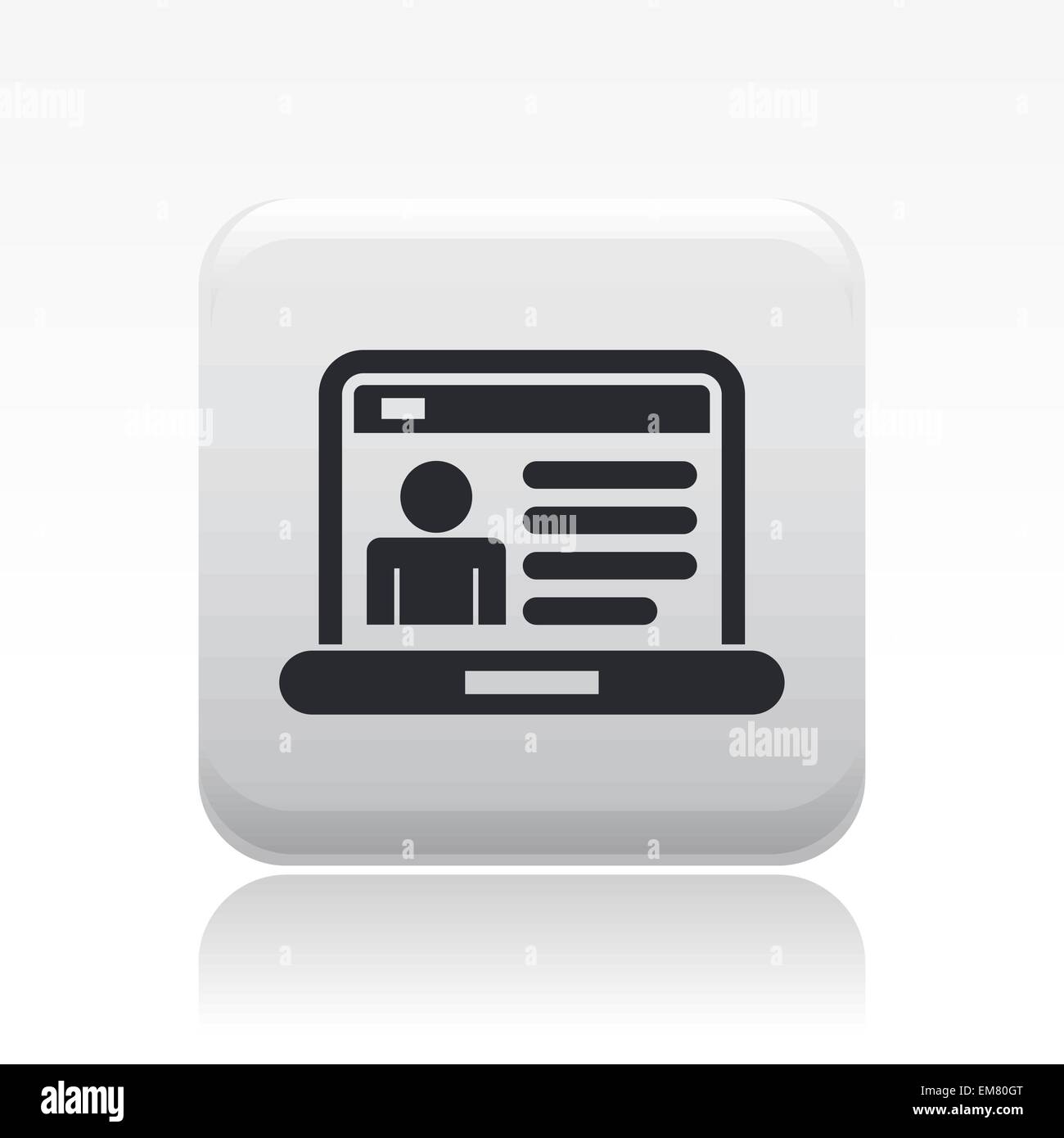 Vector illustration of single web account icon Stock Vector Image & Art ...