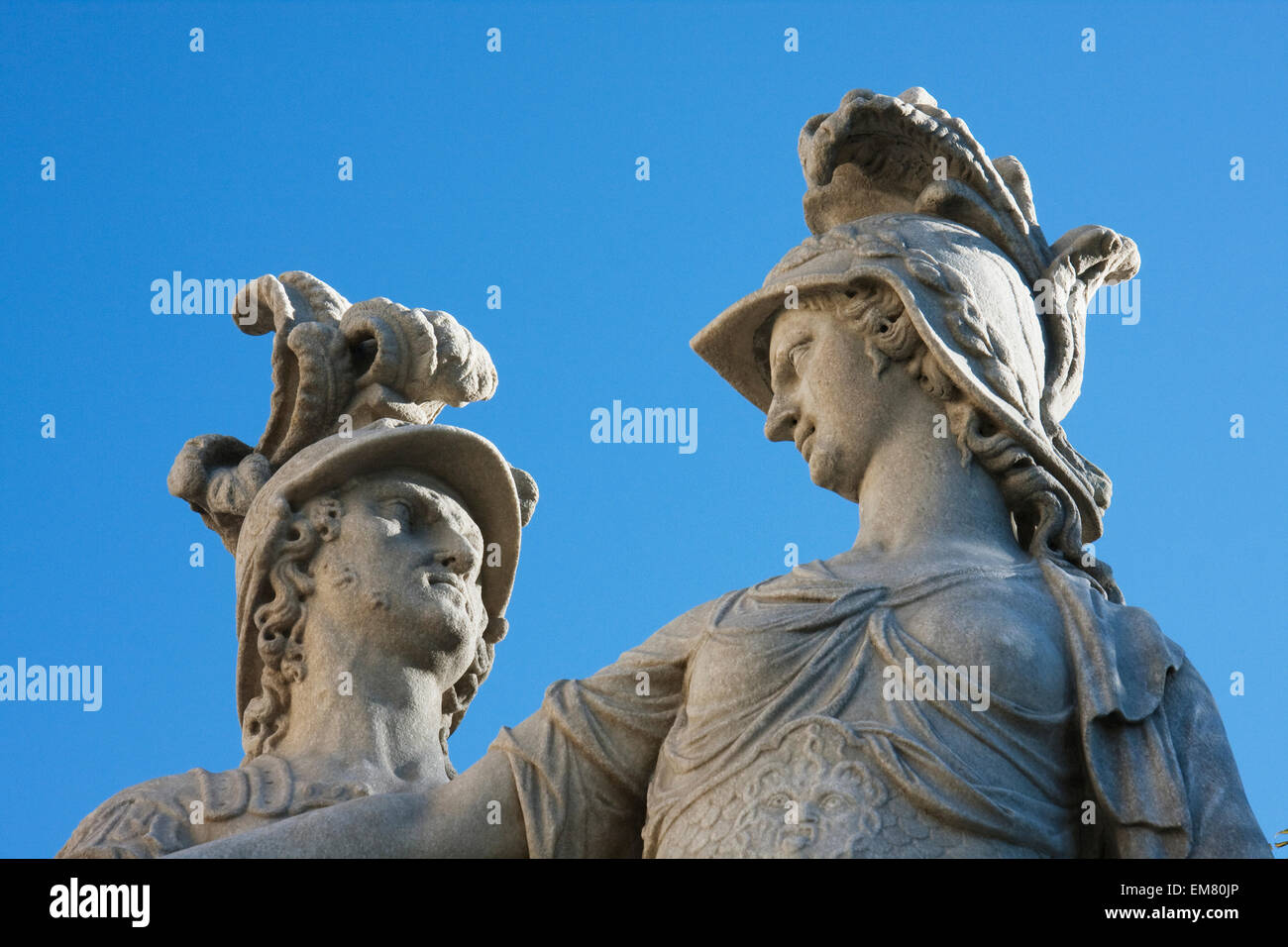 Statues in the Great Parterre of Schonbrunn Palace, Vienna (Wien ...