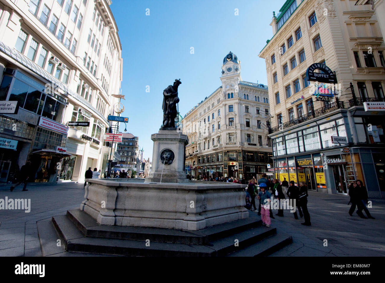 Leopold Fountain on the Graben, Vienna (Wien), Austria Stock Photo - Alamy