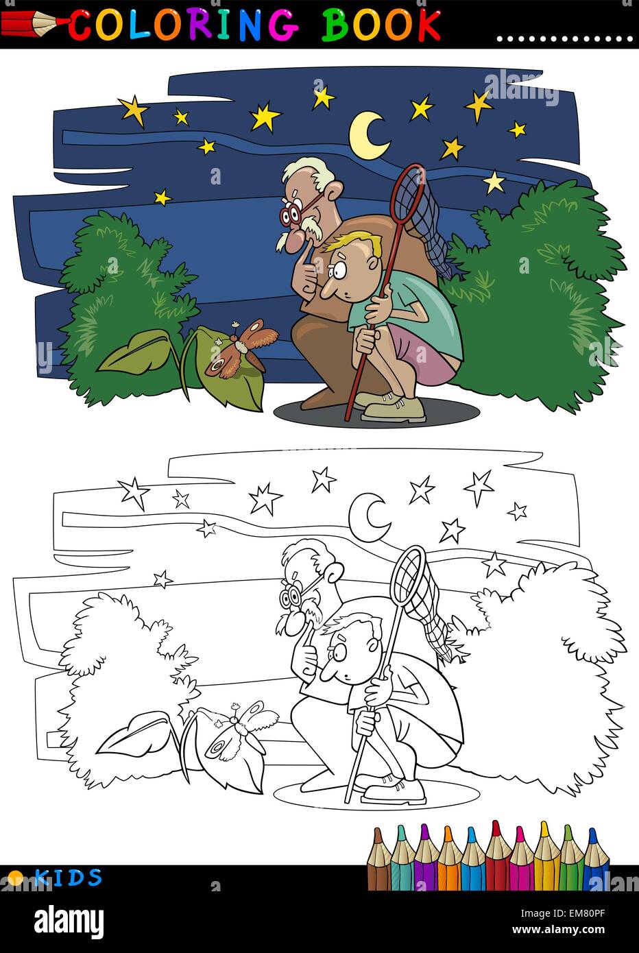 Moth book Stock Vector Images - Alamy