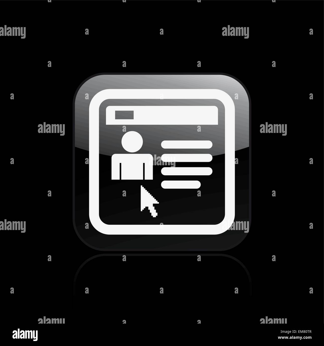 Vector illustration of single personal card icon Stock Vector Image ...