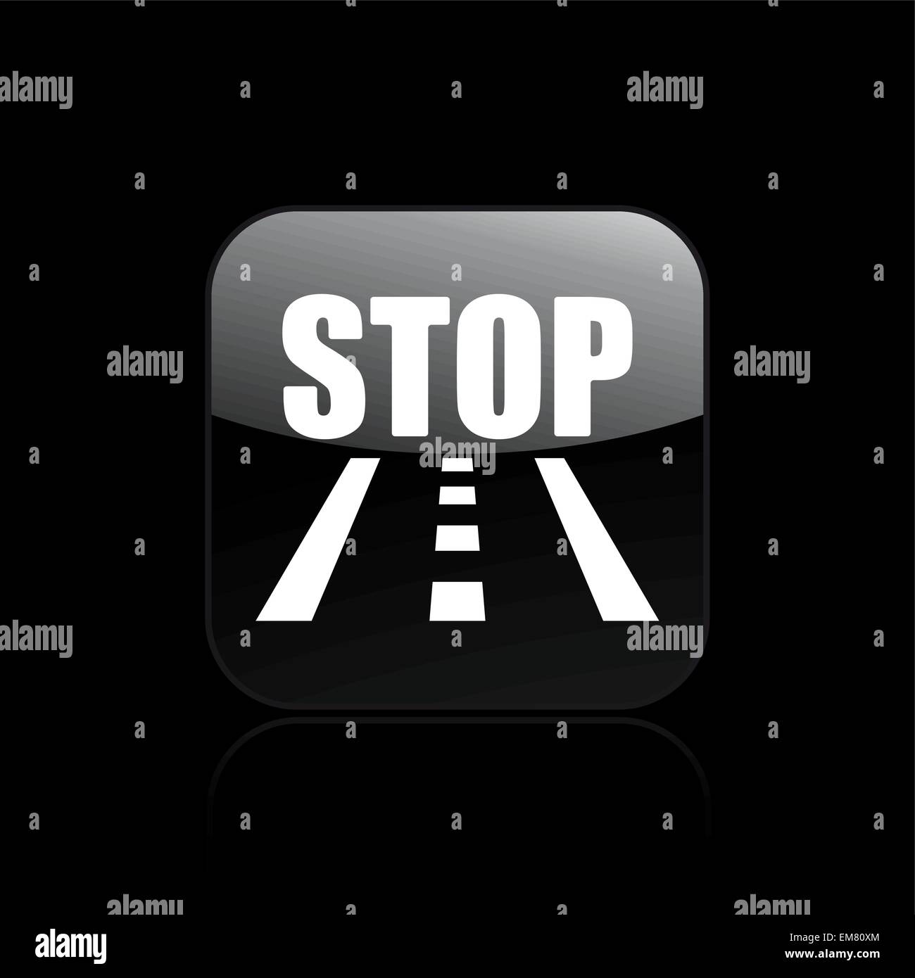Vector illustration of single road stop icon Stock Vector Image & Art ...