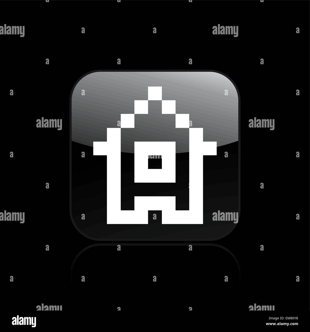 Vector illustration of single pixel pc icon Stock Vector Image & Art ...