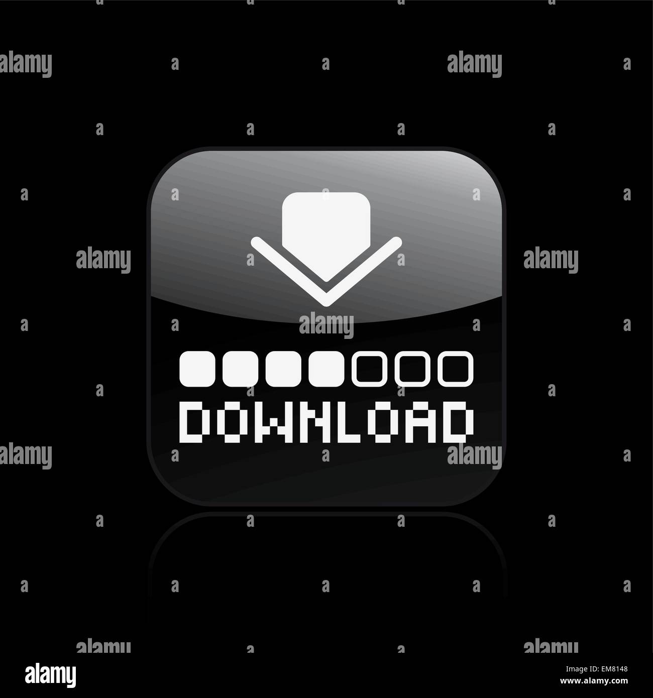 Vector illustration of single download icon Stock Vector Image & Art ...