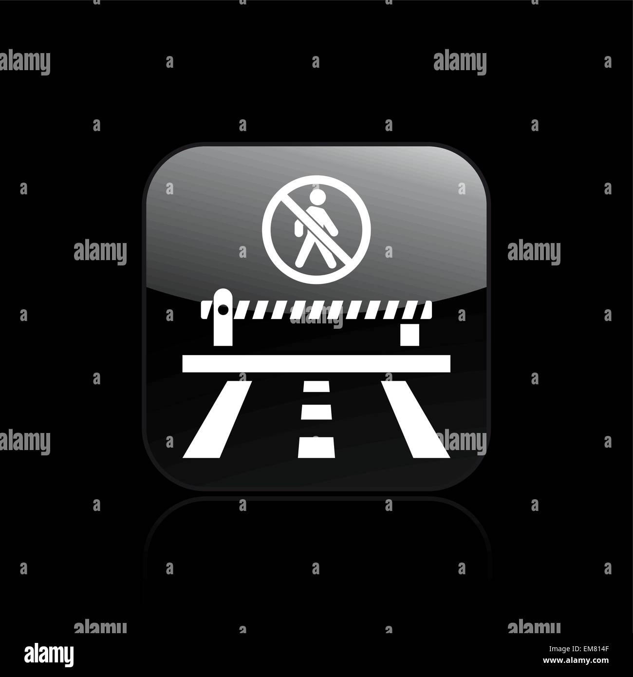 Vector illustration of single forbidden access icon Stock Vector Image ...