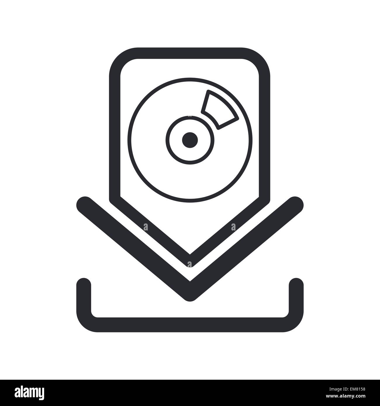 Vector illustration of single download icon Stock Vector Image & Art ...