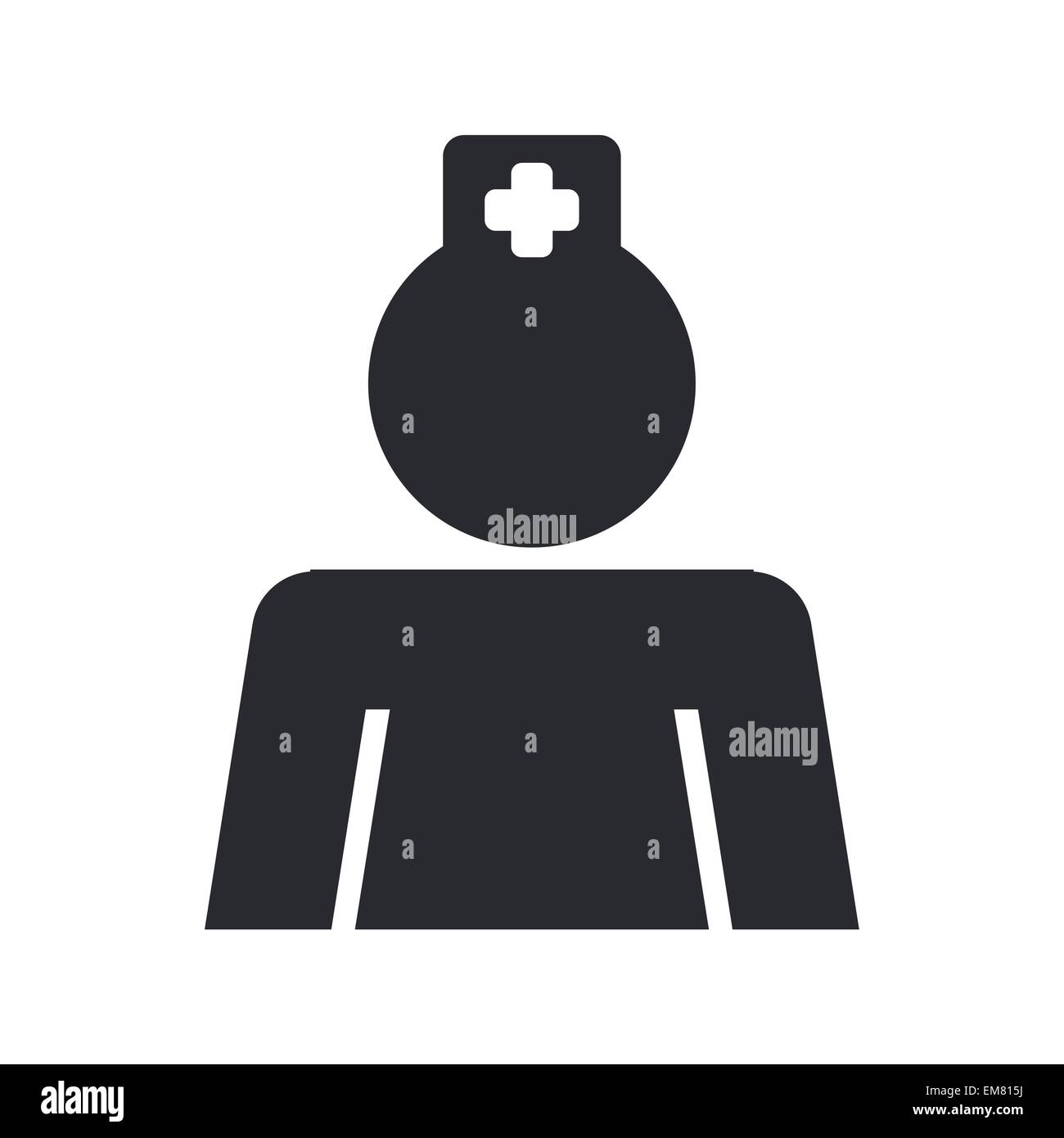 Vector illustration of isolated nurse icon Stock Vector Image & Art - Alamy